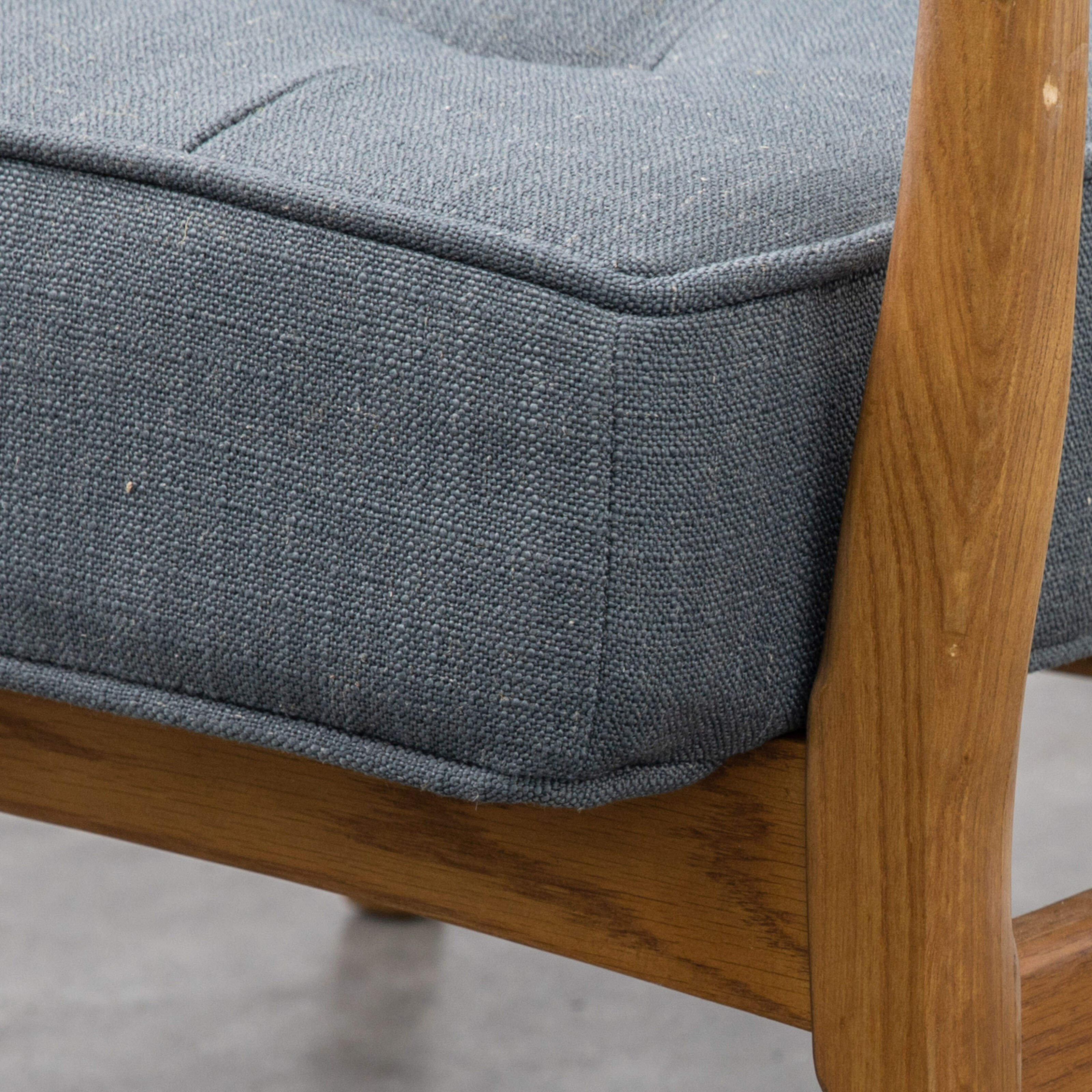 Humber armchair dark grey linen store